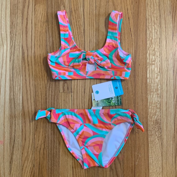 Swim | Snapper Rock Girls Bikini Set Tie Front Bralette Bikini With Tie ...